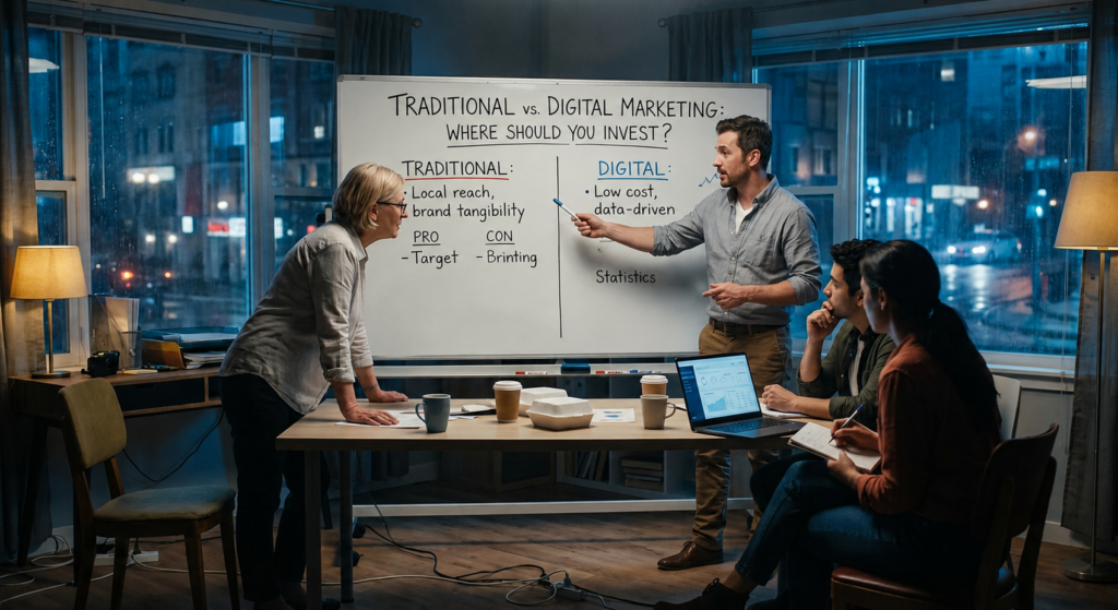"traditional vs digital marketing strategy for startups 2026"